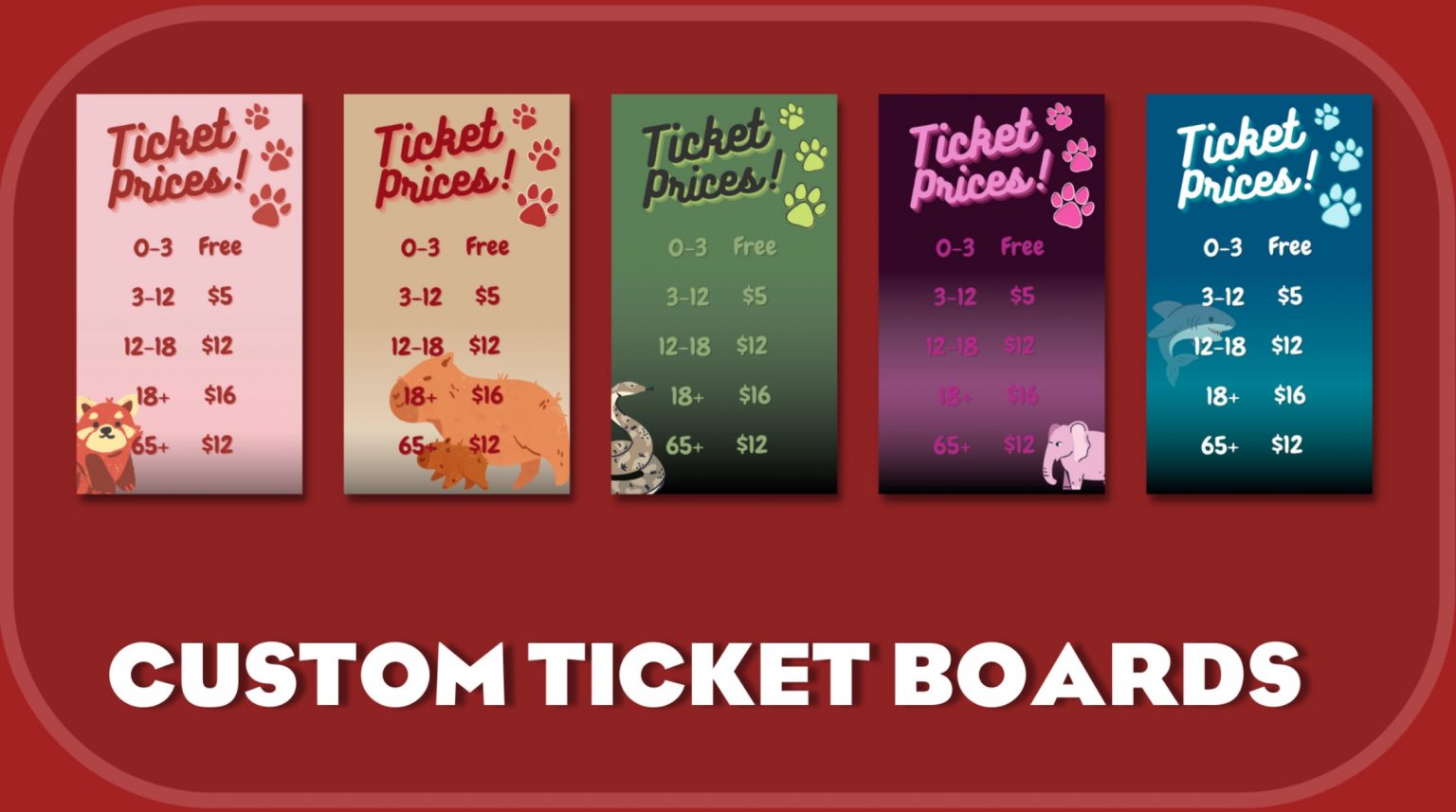 Custom ticket price board (EDU) V1.0 | Planet Zoo Mod Download